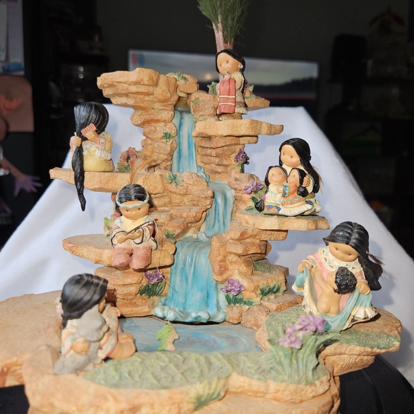 Accents | Native American Figurine Waterfall Scene | Poshmark